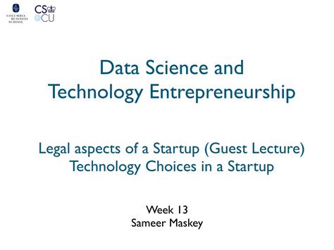 pdf data science and technology entrepreneurshipsmaskey dste lectures