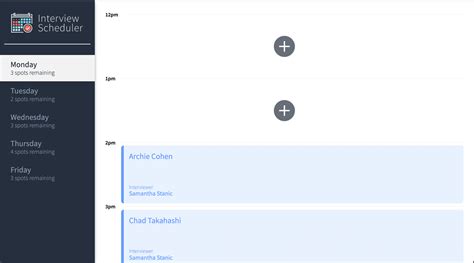 Interviewer Scheduler