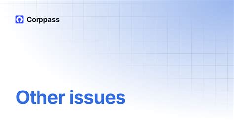 Other Issues Corppass