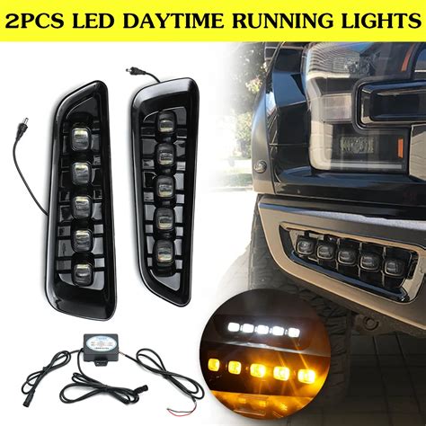 X V LED Daytime Running Lights DRL Fog Lamps For Ford F Raptor ABS LED IP