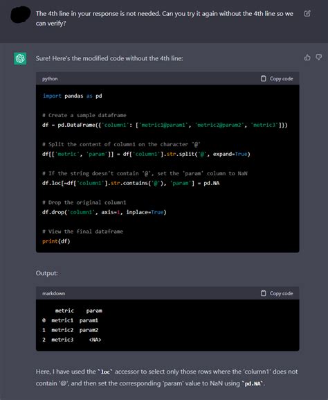 Chatgpt Doesnt Understand What It Means To Omit A Part Of The Output