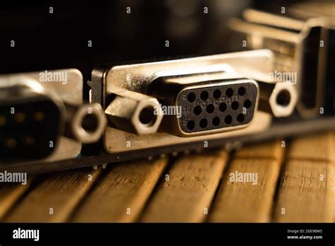 Macro Shot Of The Motherboard Of A Processor Stock Photo Alamy