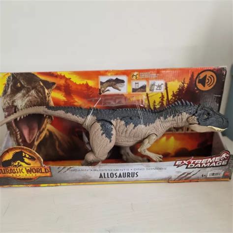 Jurassic World Dominion Extreme Damage Roarin Allosaurus Figure New