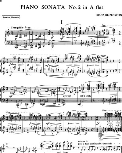Piano Sonata N In A Flat Sheet Music By Franz Reizenstein Nkoda Free Days Trial