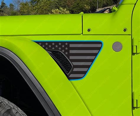 Standard Flag Fender Vent Decals Compatible With 2018 2024 Jeep