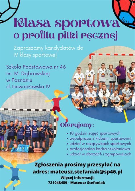 Nabór do klasy sportowej o profilu piłki ręcznej wks grunwald poznan pl