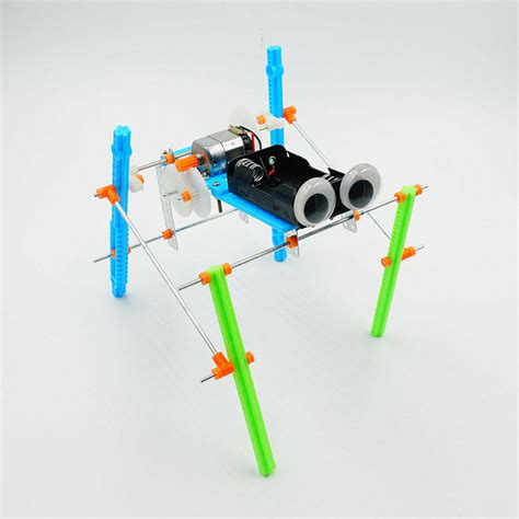 diy electric four legged walking robot educational toy robot assembled