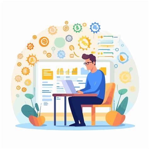 Logic And Ordered Structure Concept Person Analyzing Data Premium Ai Generated Vector