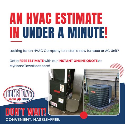 An Hvac Estimate In Under A Minute Hometown Heating And Cooling