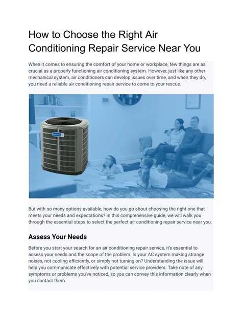 Ppt How To Choose The Right Air Conditioning Repair Service Near You