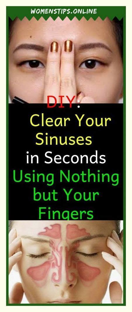 How To Clear Your Sinuses In Seconds Using Nothing But Your Fingers In 2022 Sinusitis Natural