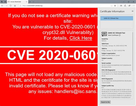 Summing Up CVE 2020 0601 Or The Let S Decrypt Vulnerability SANS
