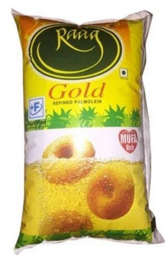 Raag Gold Refined Palmolein Oil Packaging Type Pouched Packaging
