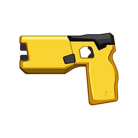 Pistol Taser Gun Cartoon Vector Illustration 26826050 Vector Art At
