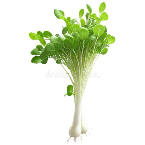 Radish Daikon Microgreens Raphanus Sativus Var Longipinnatus Crisp