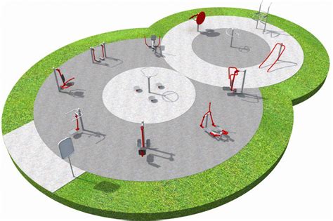 Оформление на фитнес площадка Fitness 3 Diasplaygrounds