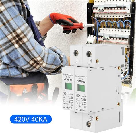 Eléctrico 2 Polos Spd Dc 420v 2p 20ka 40ka Pararrayos De Bajo Voltaje