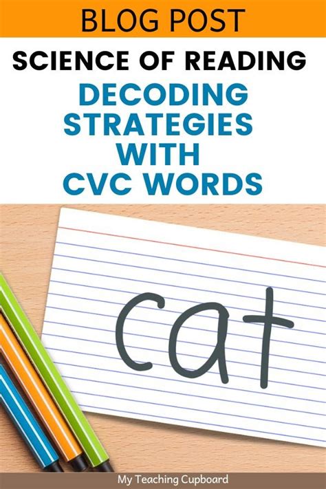 Science Of Reading Decoding Strategies With Cvc Words — My Teaching