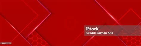 기업 비즈니스 레드 와이드 배너 디자인 배경 어두운 빨간색 기술 기하학적 배경을 가진 추상적인 현대 3d 배너 디자인 벡터 일러스트레이션 0명에 대한 스톡 벡터 아트 및