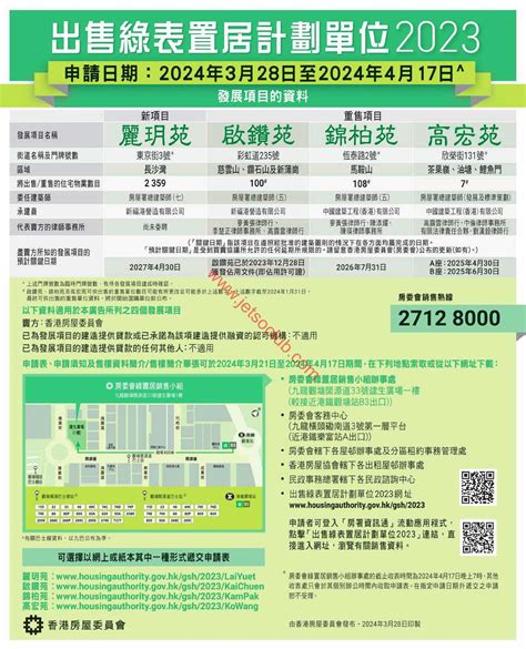 出售綠表置居計劃單位2023 市價52折發售（申請：283 174） Jetso Club 著數俱樂部