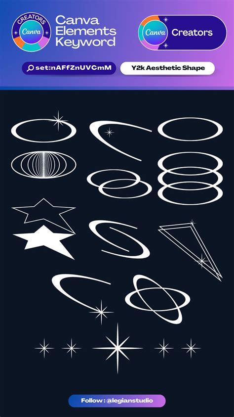 Canva Elements Keyword Y2k Aesthetic Shape Set Naffznuvcmm Canva Element Keyword