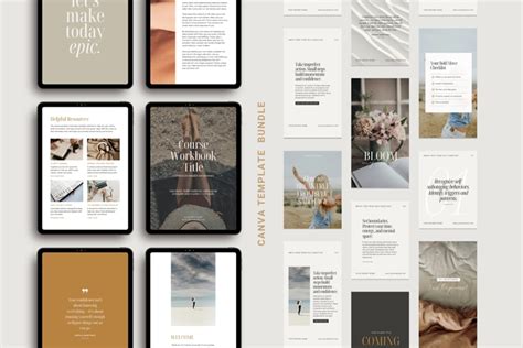 Clean Modern Ebook And Social Media Canva Template Bundle