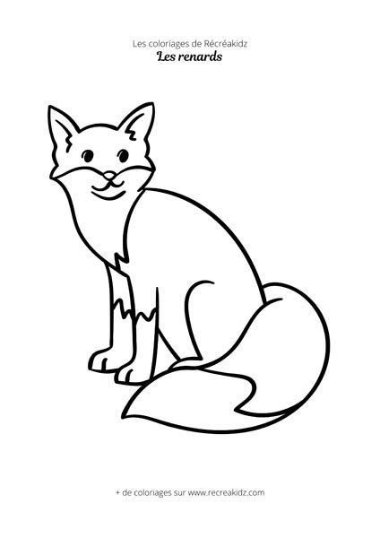 Coloriage Renard Facile Dessin à Colorier And Imprimer En Pdf