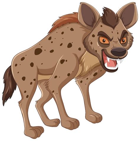 A Clipart Image Of A Hyena Standing On Grass 5847303