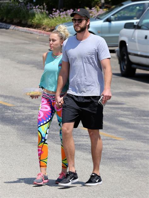 Miley Cyrus And Liam Hemsworth Holding Hands In LA POPSUGAR Celebrity Photo