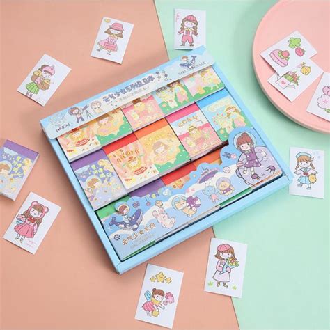 Jual [ 1box Isi 48book ] Sticker Buku Mini Kecil Isi 24lembar Karakter