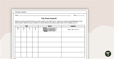 Thousands Place Value Worksheets