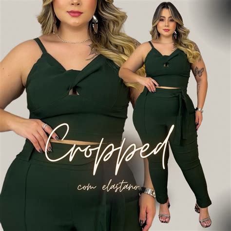 Blusa Cropped Plus Size Grande Moda Feminina Pronta Entrega Envio