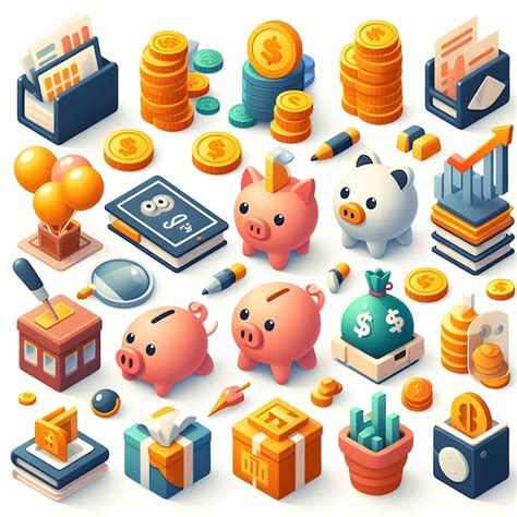 Premium Photo 3d Flat Icon Assets Portfolio Concept As Diverse