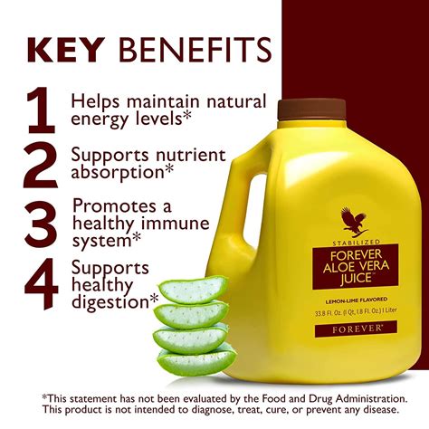 Forever Living Lemon Lime Flavored Aloe Vera Juice 2 Bottles Of 1