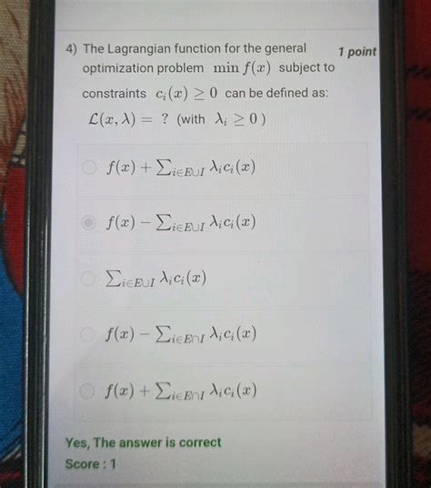 4 The Lagrangian Function For The General 1 Studyx