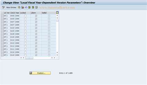 Gcp Sap Tcode Fi Sl Local Fisc Yr Department Vers Param