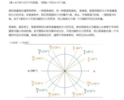 [unity算法]弧度和角度 艰苦奋斗中 博客园