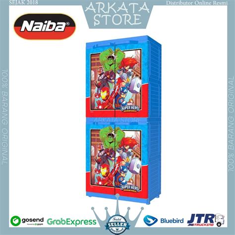 Jual Naiba 9264 Lemari Baju MSC 4 Susun JUMBO NAIBA Kunci