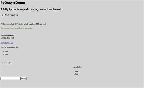 Pure Python No Html Rpyscript
