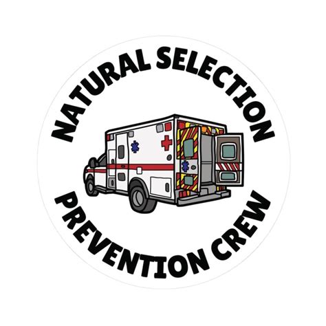 Natural Selection Prevention Kiss Cut Sticker Funny T Water Bottle