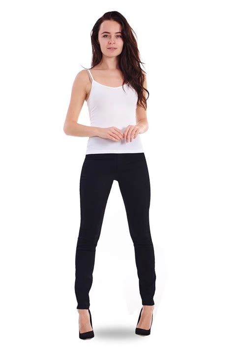 Ladies Pull On Skinny Black Jeggings Plus Size Womens Slim Fit Stretchy