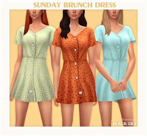 Sunday Brunch Dress Dresses Mysims4mods