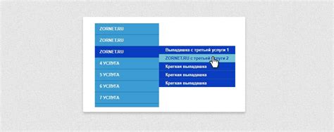 Вертикальное выпадающее меню влево на CSS