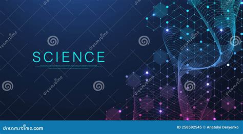 Abstract Molecules Structure Background Scientific Or Medical Concept Stock Illustration