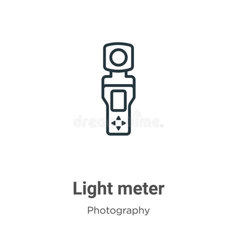 Light Meter Outline Vector Icon Thin Line Black Light Meter Icon Flat