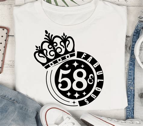 58 And Fabulous SVG 58th Birthday Svg Birthday Queen Svg 58 Etsy