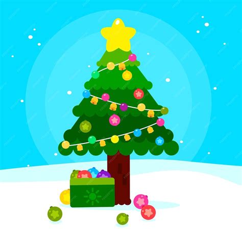 Premium Vector Decorative Pine Tree