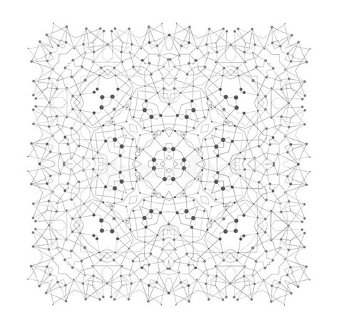 Vector Shape Molecular Structure With Lines And Dots Stock Vector Illustration Of Isolated