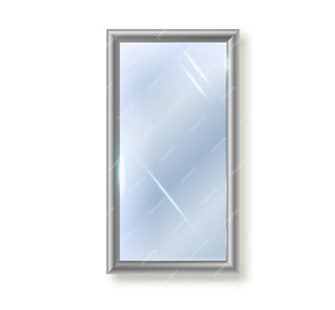 Premium Vector Mirror Is Rectangular Insulated Realistic Rectangular