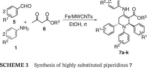 Synthesis Of Bis Spiro Substituted Piperidines Via Six Component